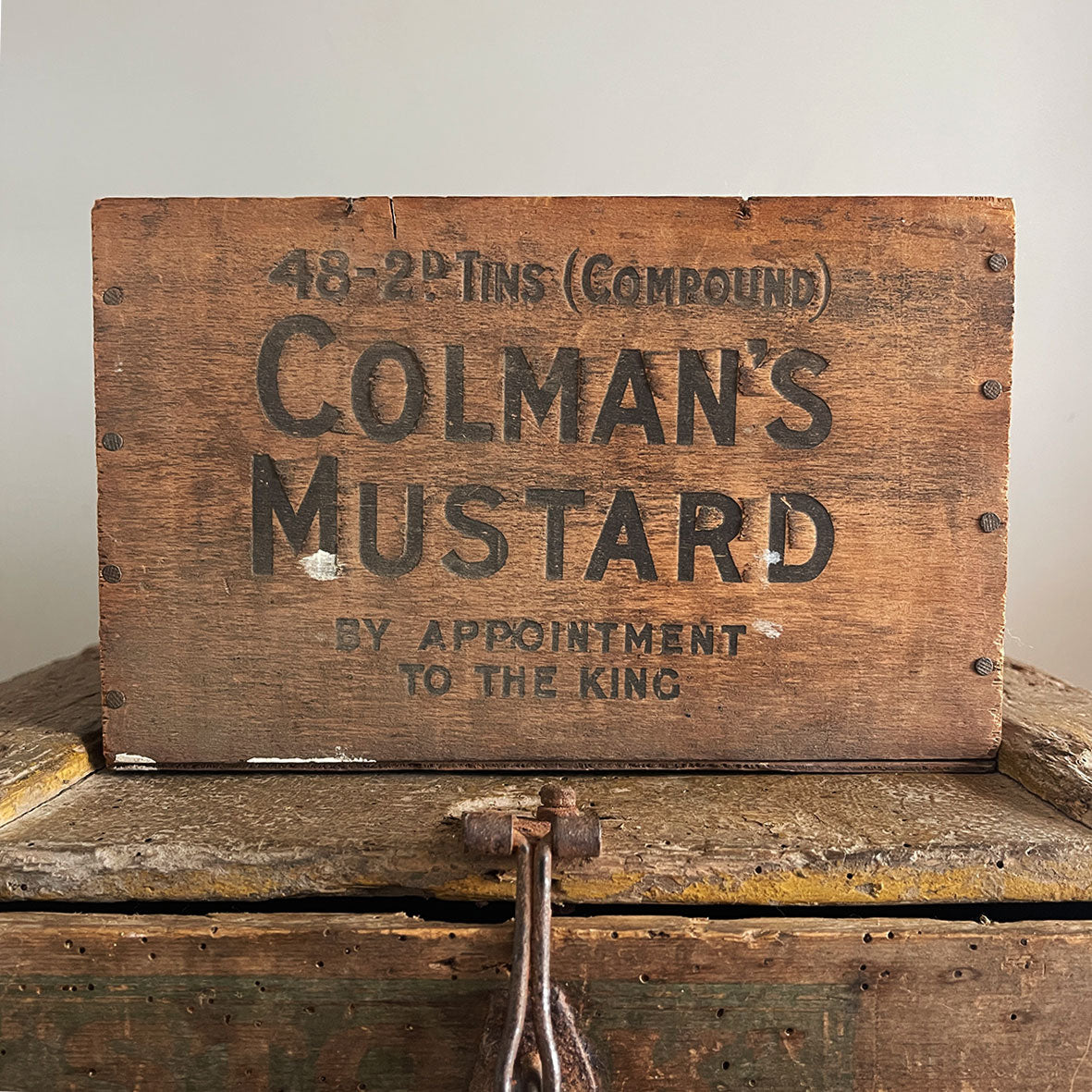 Vintage Coleman's Mustard Wooden Box - IntoVintage.co.uk – Intovintage ...