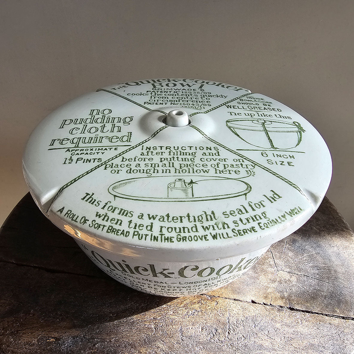 An Edwardian Grimwade's Quick Cooker Bowl - www.intovintage.co.uk ...