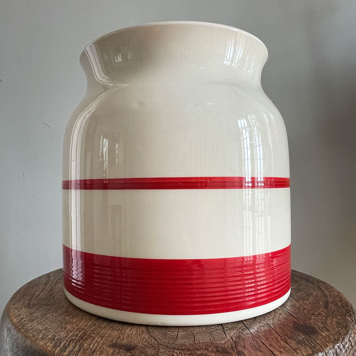 Large Vintage Saddler Kleen Kitchen Ware Red & White Jar - IntoVintage ...