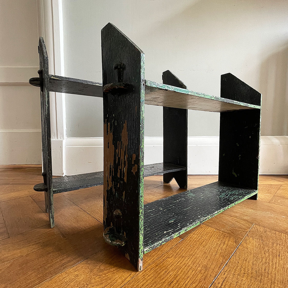 A Pair of Old Painted Shelves - IntoVintage.co.uk – Intovintage.co.uk