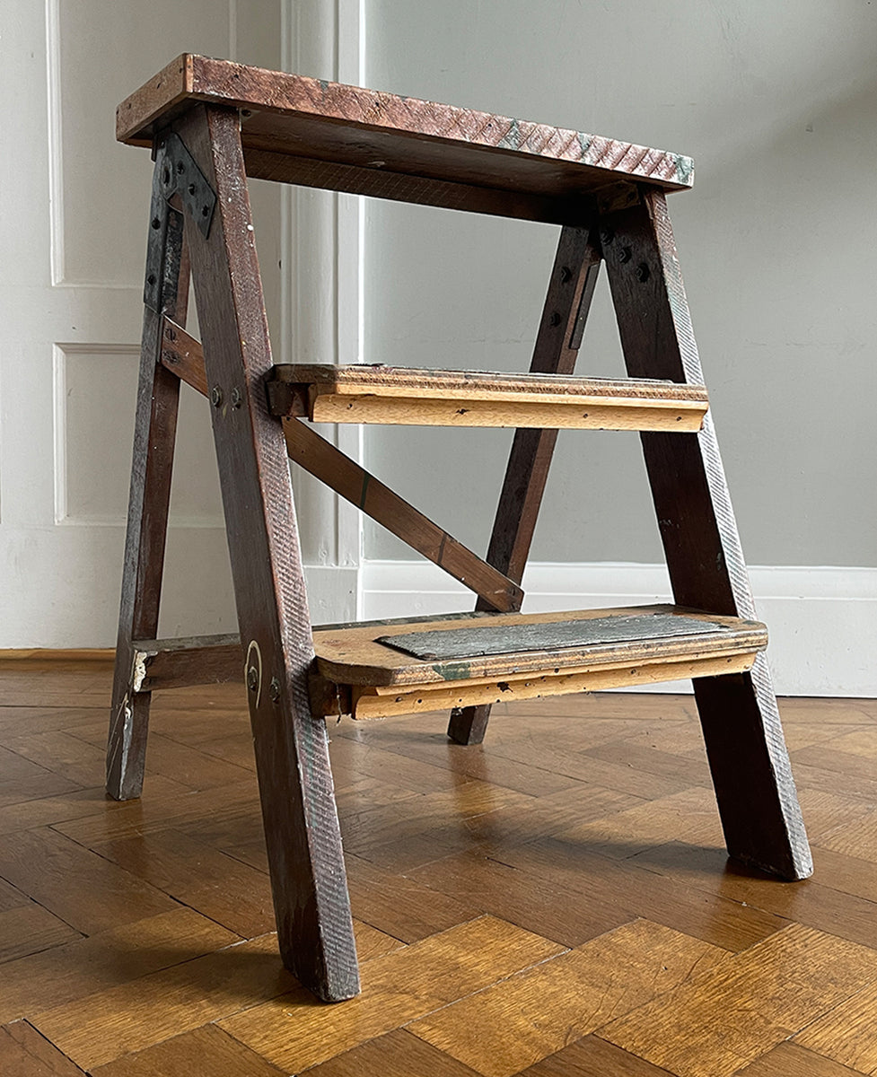 A set of Vintage Workshop Step Ladders - IntoVintage.co.uk ...