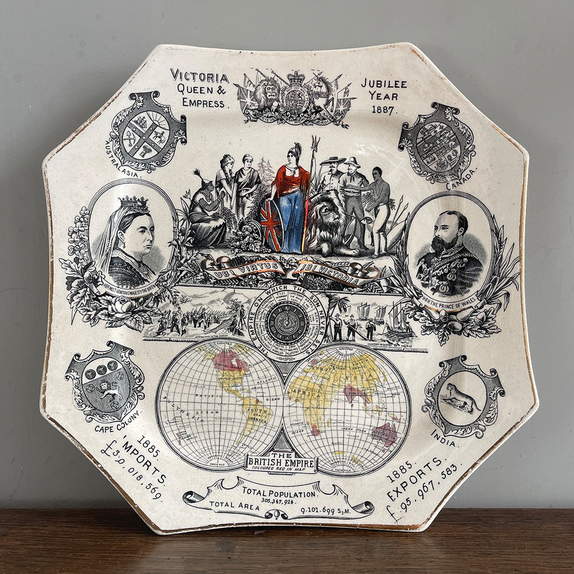 A Queen Victoria 1887 Jubilee Plate - IntoVintage.co.uk – Intovintage.co.uk