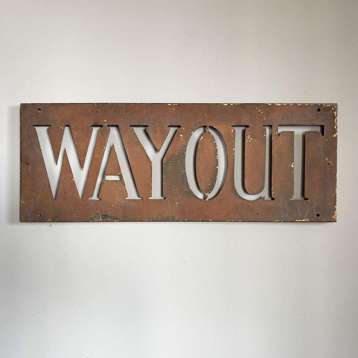 An Antique Way Out Sign - IntoVintage.co.uk – Intovintage.co.uk