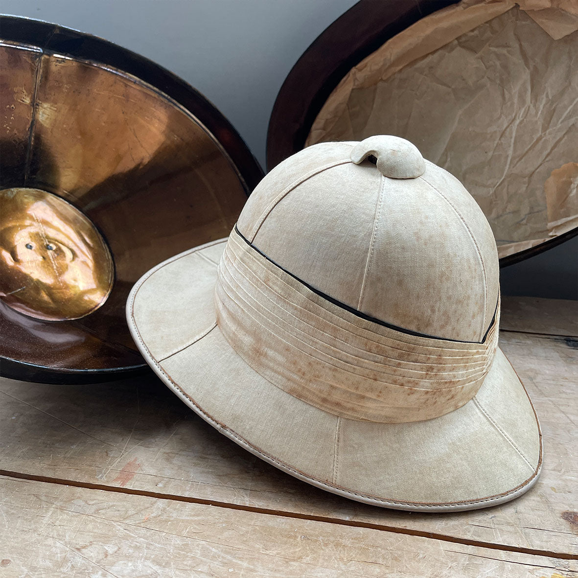 A Royal Naval Waterproof Tropical Helmet - IntoVintage.co.uk ...