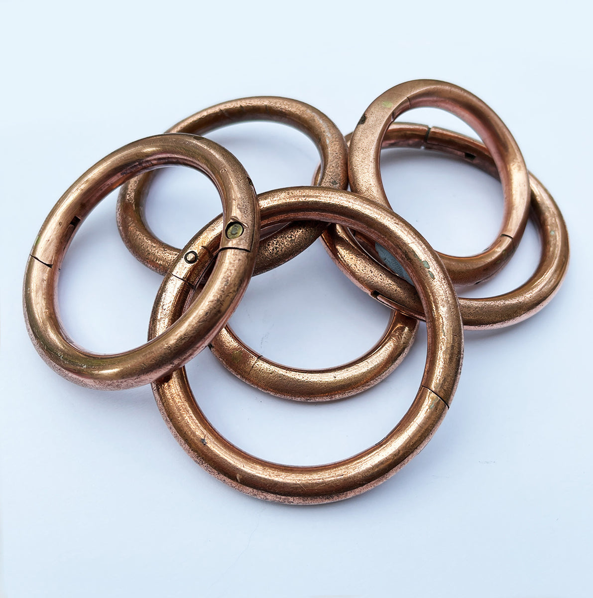 Vintage Copper Bull Rings - IntoVintage.co.uk – Intovintage.co.uk