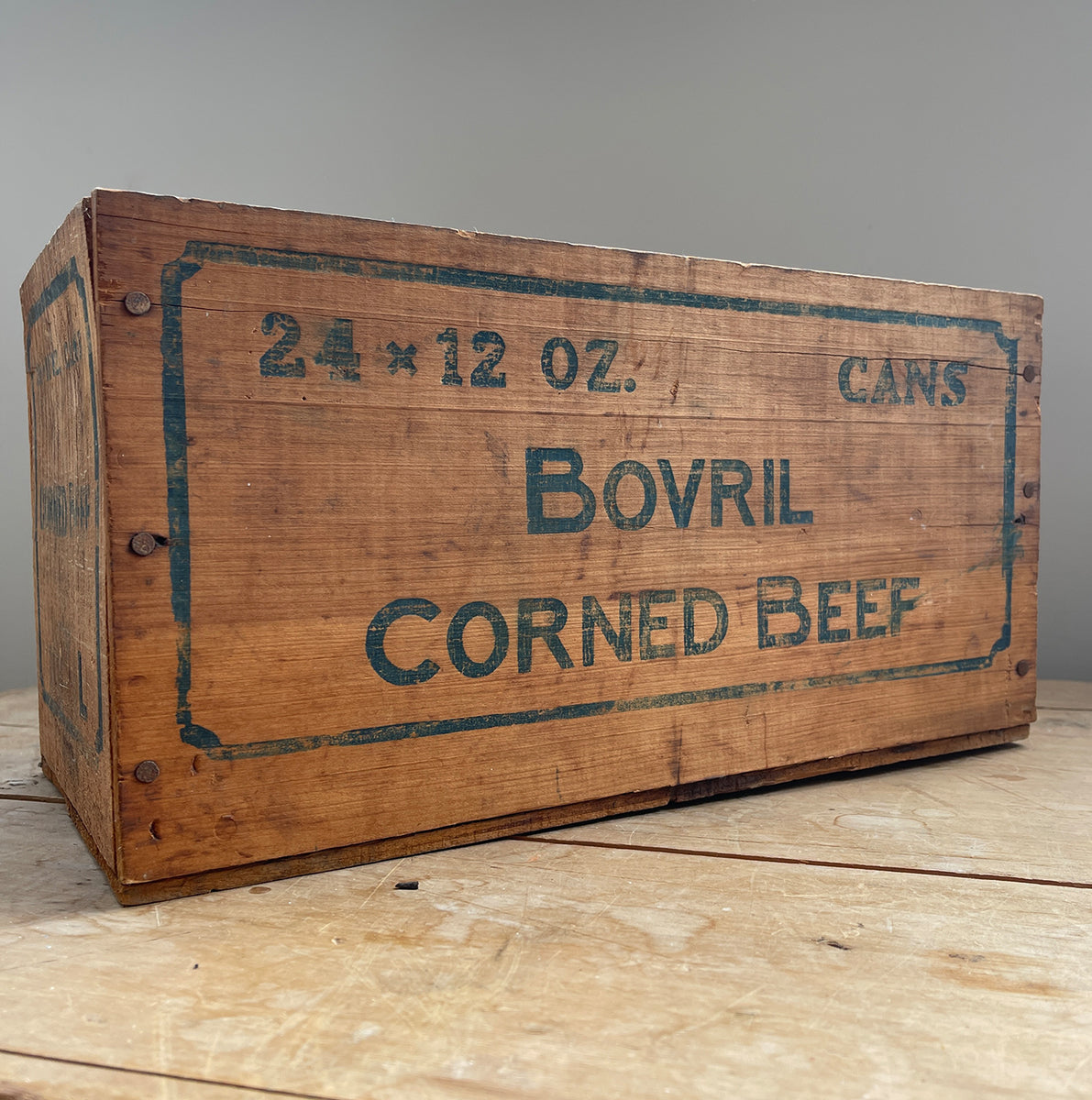 Vintage Bovril Corned Beef Wooden Box - IntoVintage.co.uk – Intovintage ...