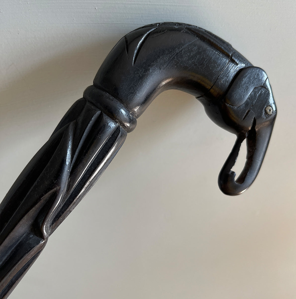 An Ebonised Elephant Walking Stick - IntoVintage.co.uk – Intovintage.co.uk
