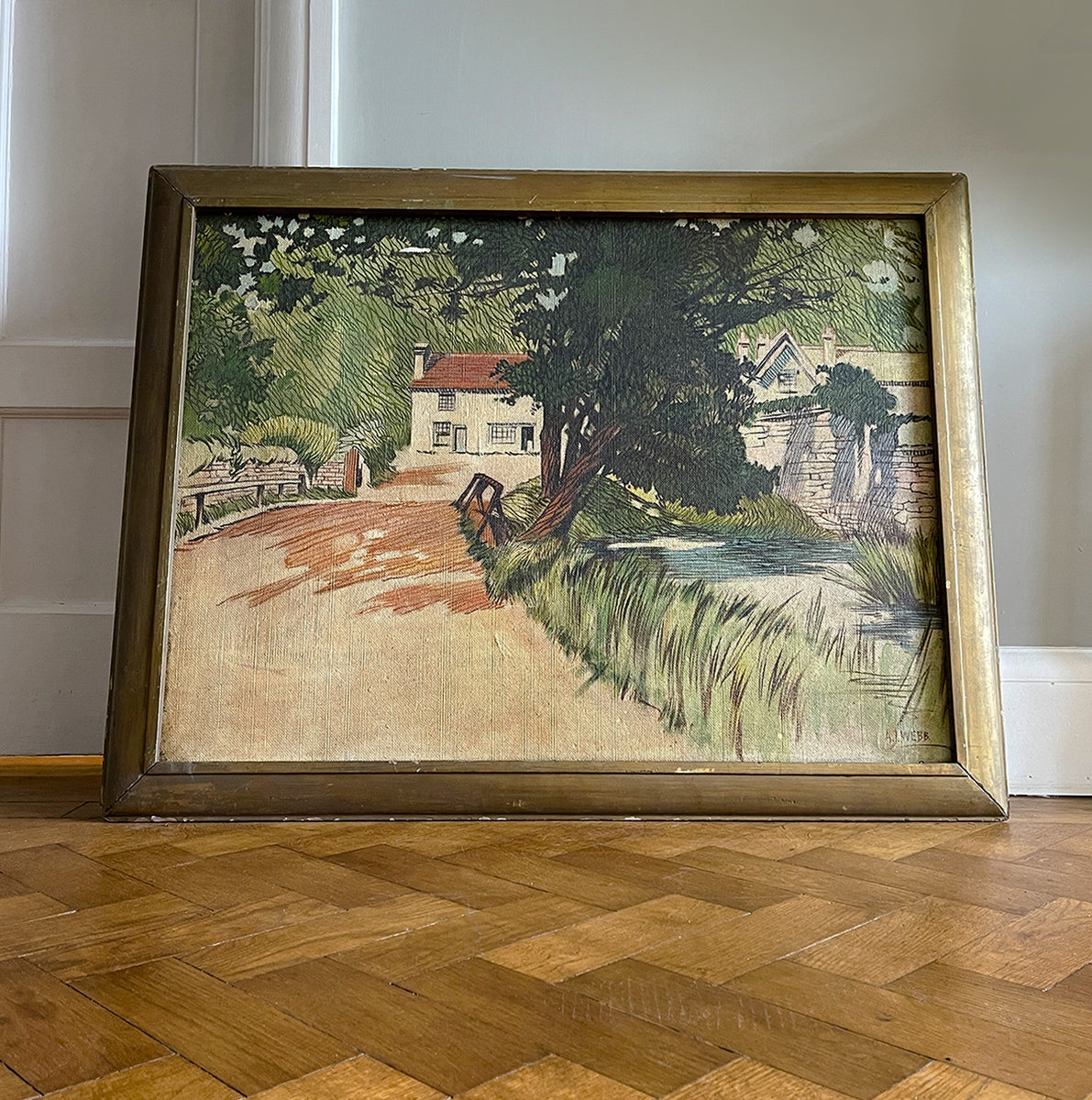 A 1930s Country House Painting - IntoVintage.co.uk – Intovintage.co.uk