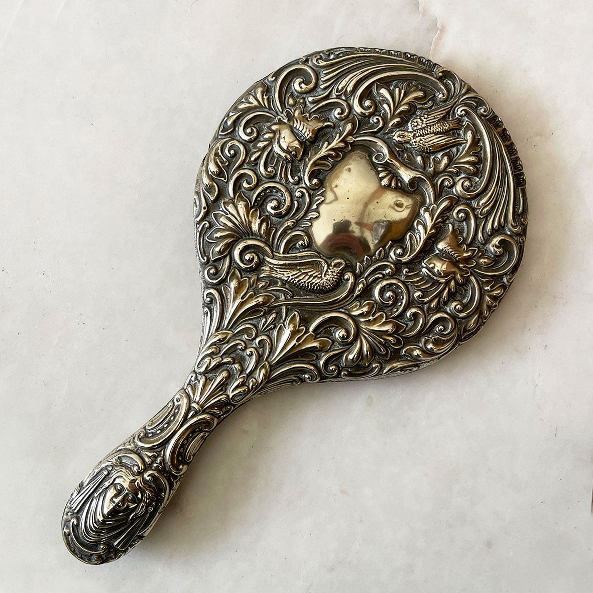 A Highly Decorated Antique Hand Mirror - IntoVintage.co.uk ...