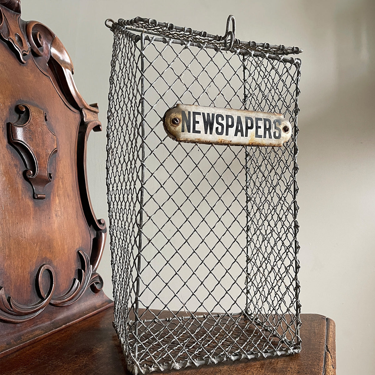 A Vintage Newspaper Door Cage - IntoVintage.co.uk – Intovintage.co.uk