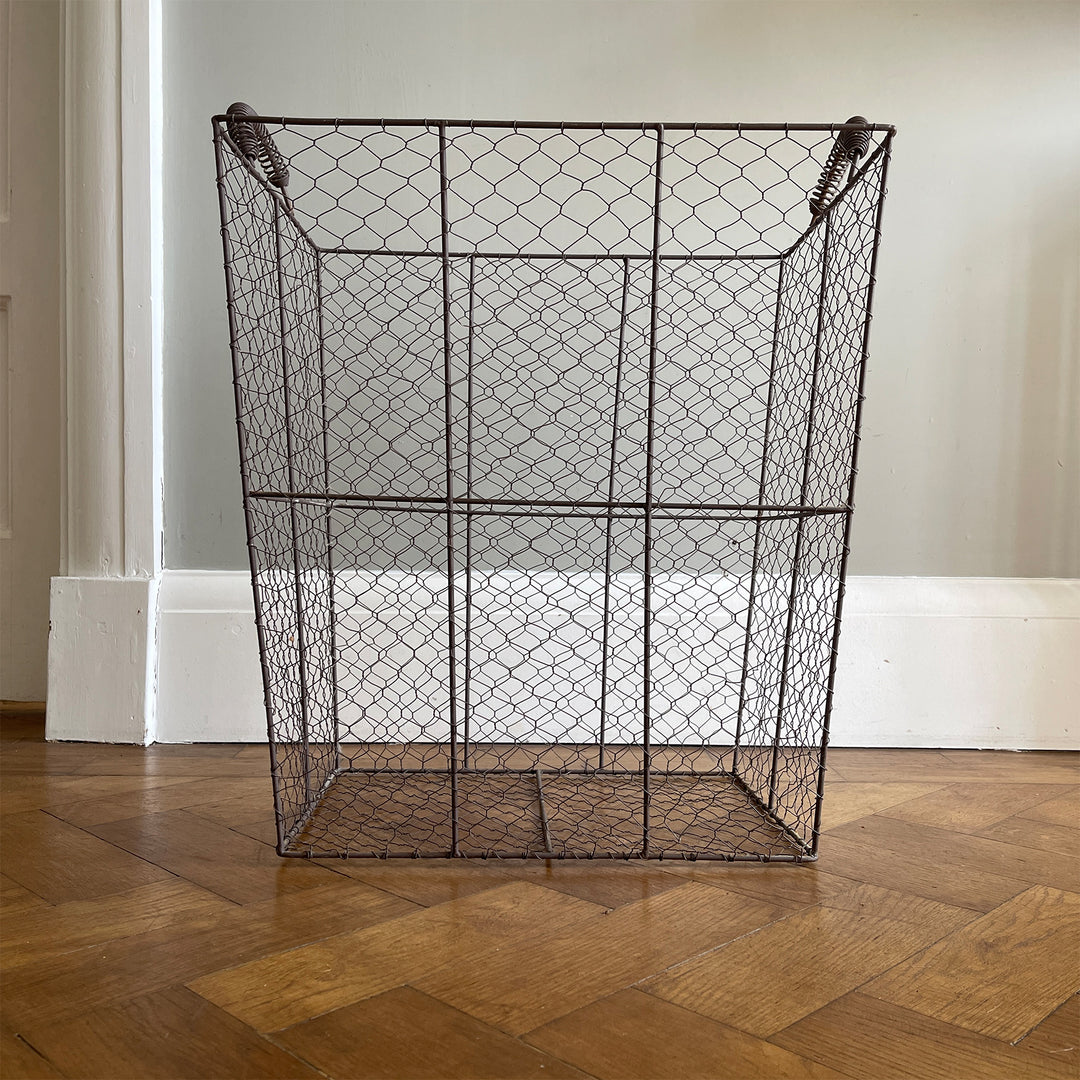 An Edwardian Wire Storage Bin - IntoVintage.co.uk – Intovintage.co.uk