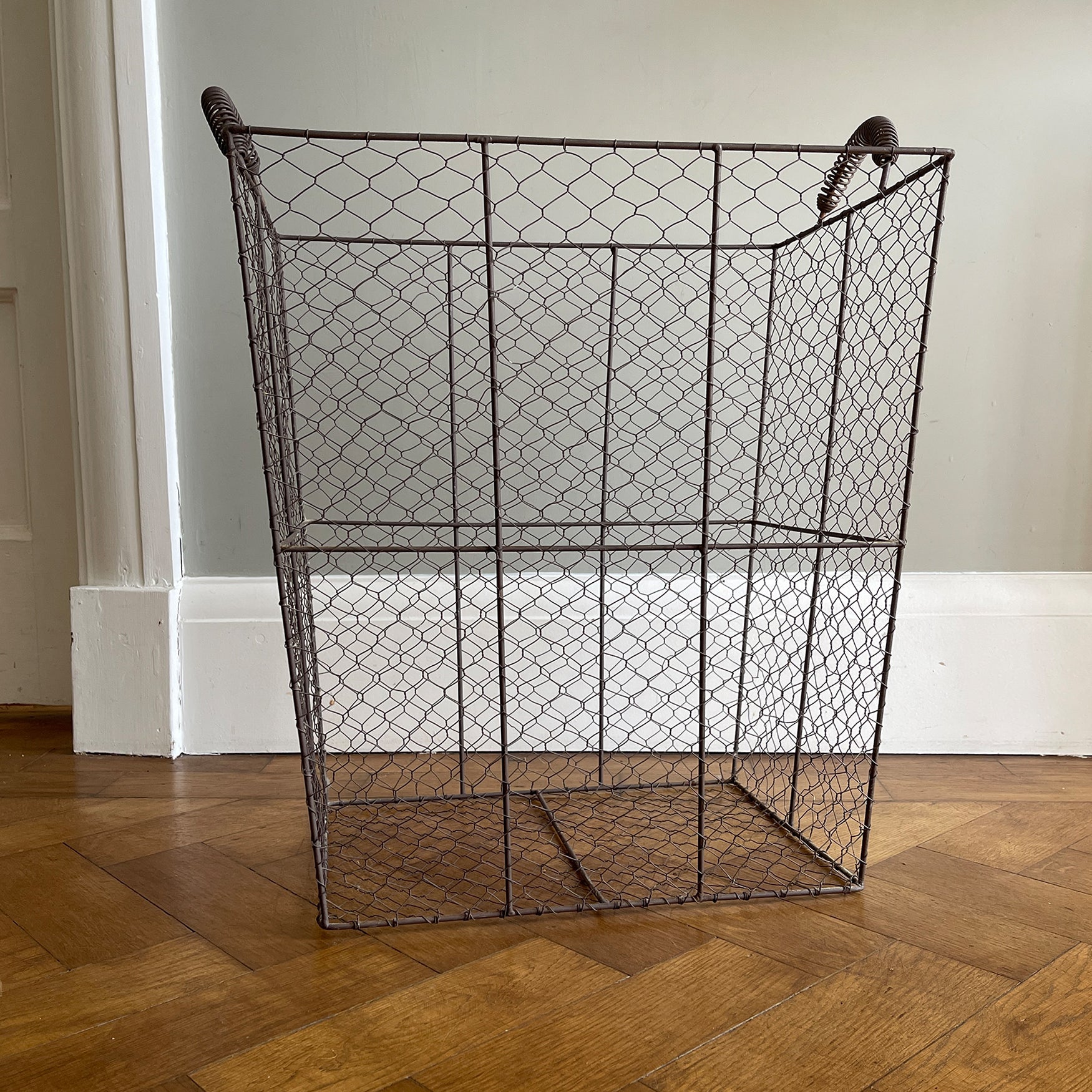 An Edwardian Wire Storage Bin - IntoVintage.co.uk – Intovintage.co.uk